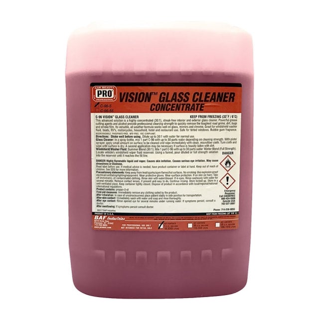 VISION™ GLASS CLEANER CONCENTRATE 5 GALLON | Z AUTO DETAIL PRODUCTS